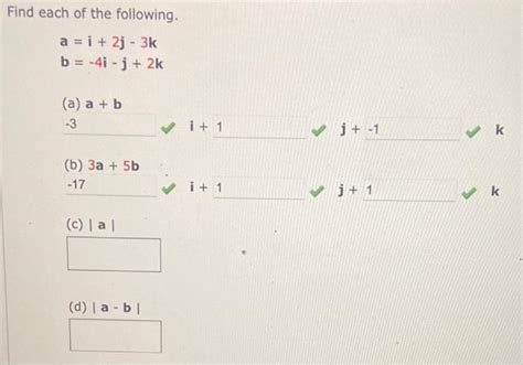 Solved Find Each Of The Following A I J Kb Ij K A Chegg