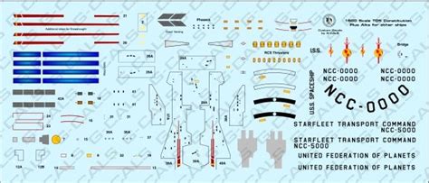 1600 Scale Tos Constitution Class Decal Set