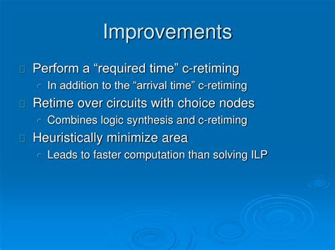 Ppt Continuous Retiming Powerpoint Presentation Free Download Id