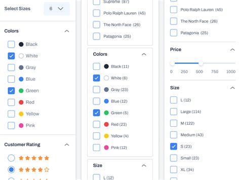 figma dashboard template filters in ecommerce by roman kamushken for