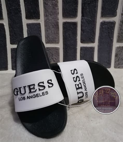 Guess Slides For Mens Women S Fashion Footwear Slippers And Slides On Carousell