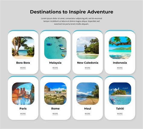 Travel Inspire To Try New Destinations Html Code Example By Nicepage
