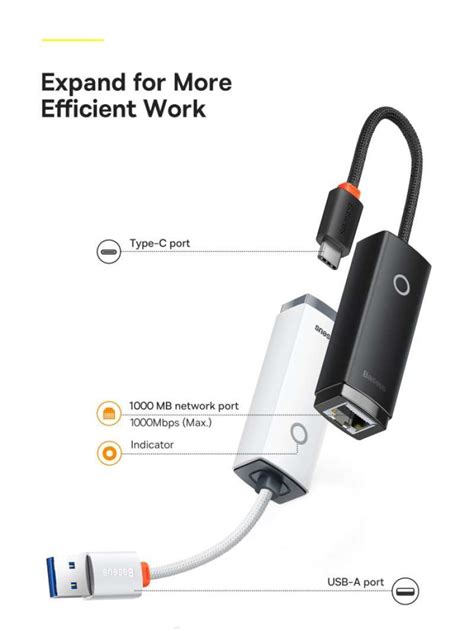 Promo Baseus Ethernet Adapter Usb Type C Lan Card Adapter To Rj45 Lan Port Diskon 23 Di Seller