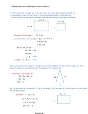 Applications And Modeling With Linear Equations Applications And Modeling With Linear