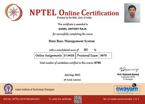 Agnel Antony Raja On Linkedin Nptel Online Certification