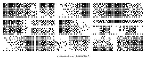 픽셀 분해 배경입니다 붕괴 효과 분산된 스톡 벡터로열티 프리 2450995667 Shutterstock