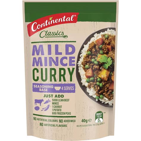 Calories In Continental Mild Mince Curry Recipe Base Prepared As Per