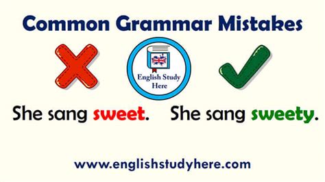 Common Grammar Mistakes List In English English Study Here