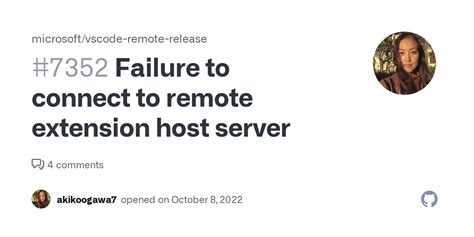 Failure To Connect To Remote Extension Host Server Issue