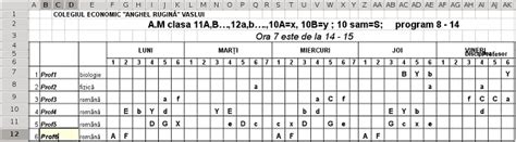 Model Grafic Program De Lucru