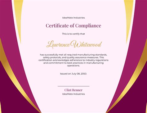 Free Electrical Certificate Of Compliance Template To Edit Online