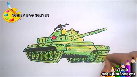 Cách nhanh và đơn giản cách vẽ xe tăng 390 bằng bút chì và giấy