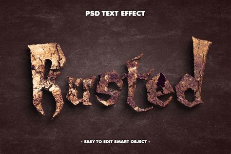 Premium PSD Rusted Text Effect