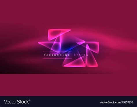 Neon Lights Hacking Geometric Background Virtual Vector Image