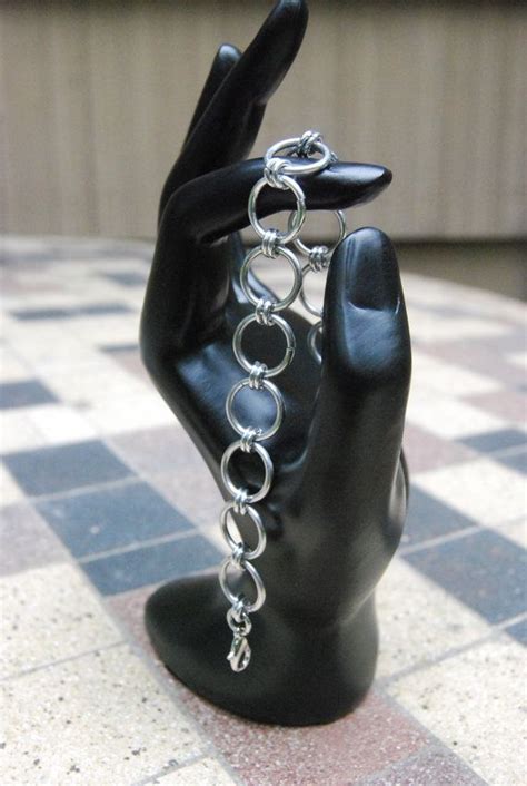 Simple Weave Chainmaille Bracelet Etsy Chainmail Jewelry Chainmail