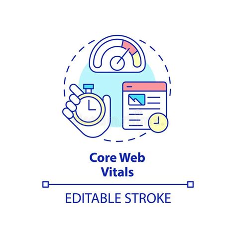 Core Web Vitals Concept Icon Stock Vector Illustration Of Experience Internet 249127151
