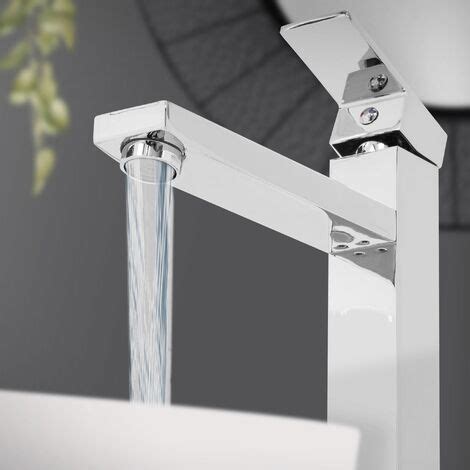 LuxeBath Robinet Haut De Lavabo Pour Salle De Bain Chrome Inox Laiton