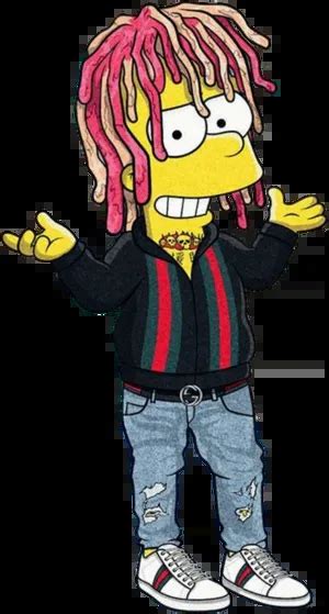 Stylized Bart Simpson Smoking Png Image