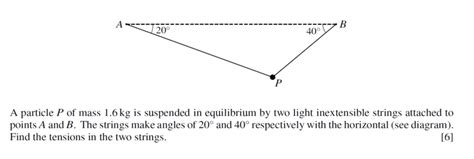find the tension in the two strings
