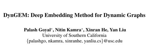 6 论文分享：deep Embedding Method For Dynamic Graphs 知乎