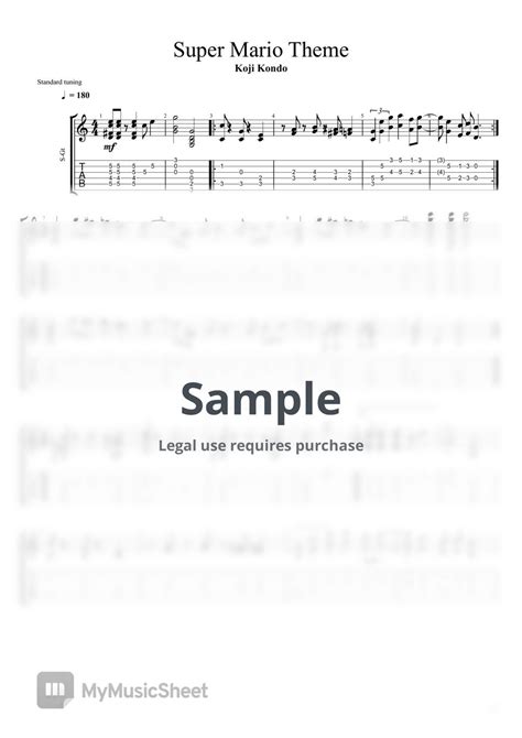 Koji Kondo Super Mario Theme Sheets By Nico Music