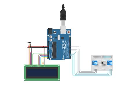 Circuit Design Lcd Con Boton Matriz 4x4 Tinkercad