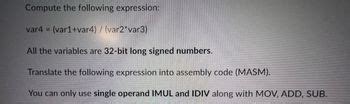 Answered Var Var Var Var Var All The Variables Are Bit
