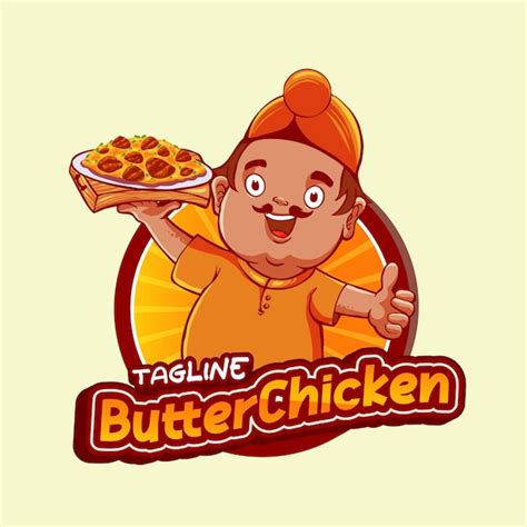 Premium Vector Butter Chicken Indian Food Character Mascot