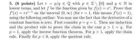 solved 5 6 points let r p q∈q with p∈z {0} and q∈n in