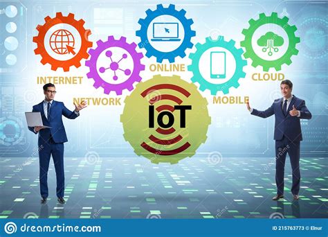 Internet Of Things IOT Concept With Businessman Stock Image Image Of Application Electronic