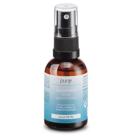 Purae Lavamani Spray Igienizzante 50 Ml Con Oli Essenziali