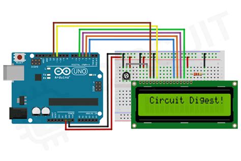 16x2 Lcd Interfacing With Arduino Uno Circuit Diagram And 43 Off