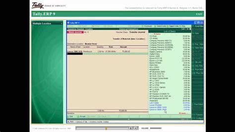 Multiple Locations In Tallyerp 9 Accounting Software Youtube
