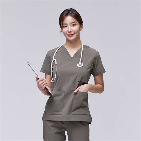 브이넥 여성 스크럽복 의사가운 수술복 수술복세트