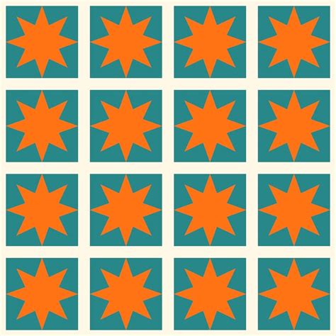 Premium Vector Abstract Checkered Geometric Seamless Pattern With Squares Stars Mosaic Tile