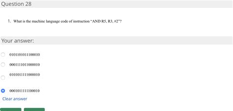 Solved What Is The Machine Language Code Of Instruction