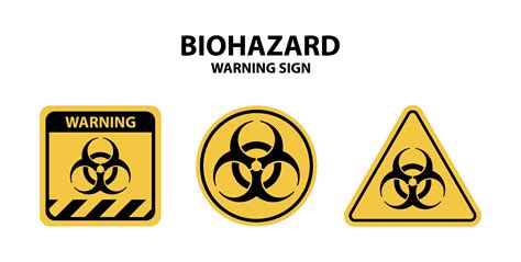 Conjunto De Señales De Advertencia De Peligro Biológico 1226454 Vector