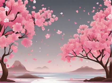 Premium Photo Free Vector Cherry Blossom Tree Background