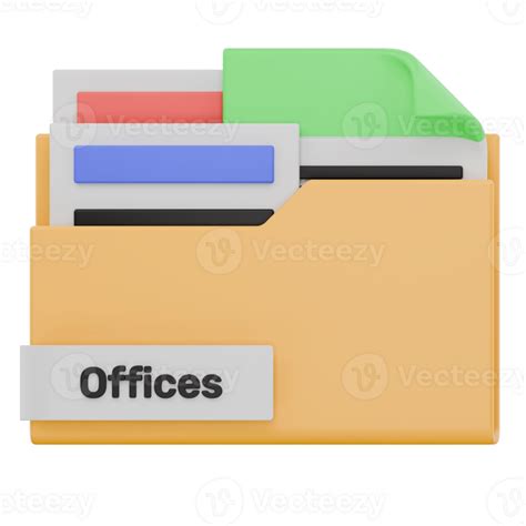 3d Offices Folder Name Icon 56400881 Png