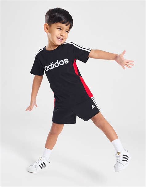 Black Adidas Linear T Shirtshorts Set Infant Jd Sports