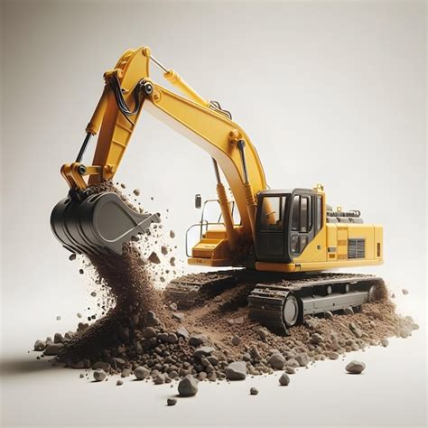 Premium Photo Track Excavator With White Background