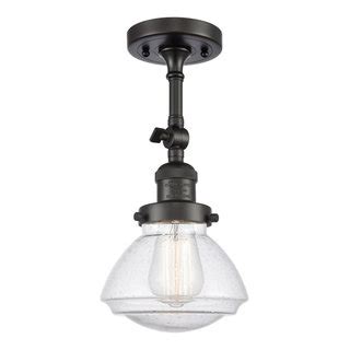 Franklin Restoration Olean Light Semi Flush Mount In Oil Rubbed