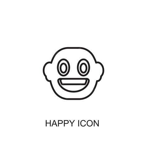 Icono De Icono De Vector Feliz Vector Premium