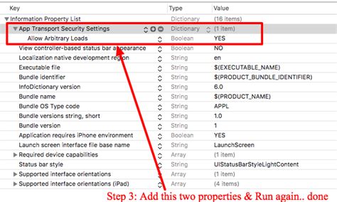 App Transport Security Policy Requires The Use Of A Secure Connection Ios 9 Stack Overflow