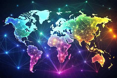 Interactive Global Network Visualization A 3d Wireframe World Map For Data Analysis And Global