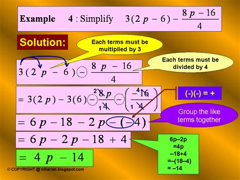 Tip Belajar Matematik Tips For Learning Mathematics Addition And Subtraction Of Algebraic