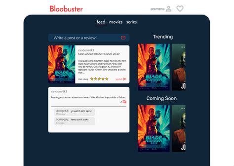 GitHub Arcmena Bloobuster App React Web Application A New Way To