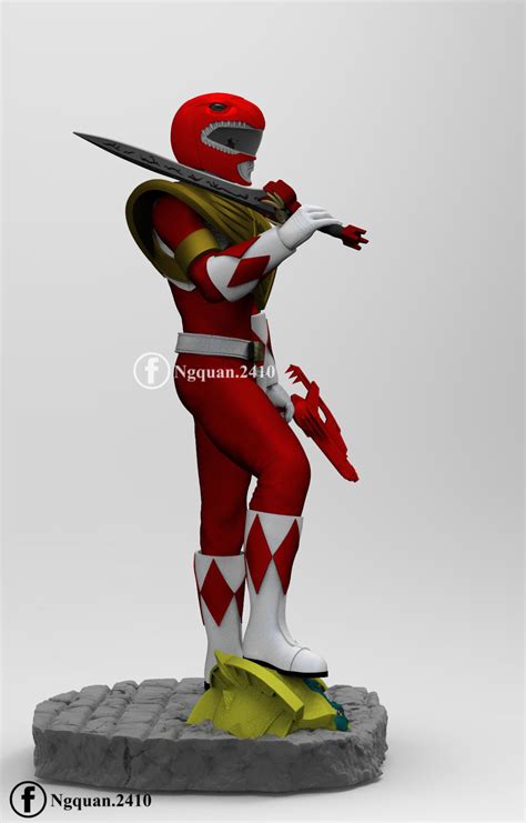 Mmpr Red Ranger 3d Model 3d Printable Cgtrader