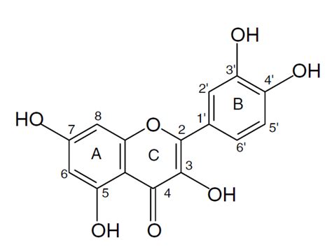 Estructura Química De La Quercetina Extraída De Harwood Et Al 2007