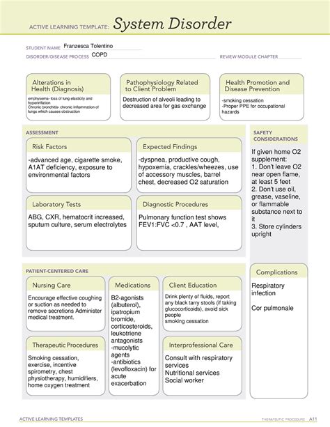 Atl Sys Dis Copd Active Learning Template Of Copd Active Learning
